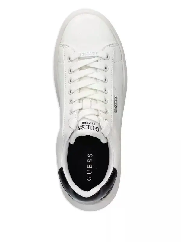 Guess Lace-up Fastening Sneakers - White