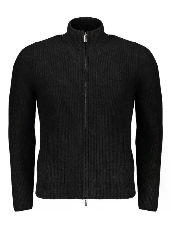 MOORER Ares-cah Zip-up Turtleneck Cardigan