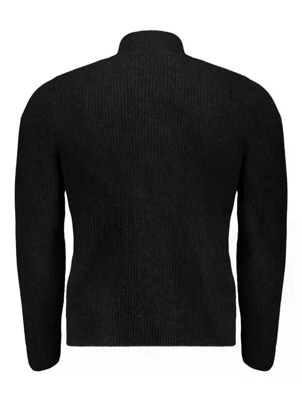 MOORER Ares-cah Zip-up Turtleneck Cardigan