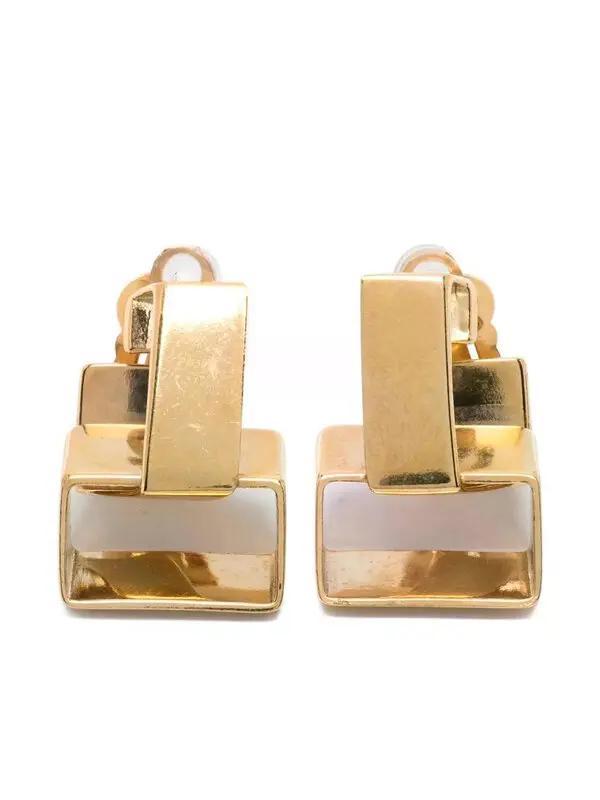 WOUTERS & HENDRIX Geometric Clip-on Earrings - Gold