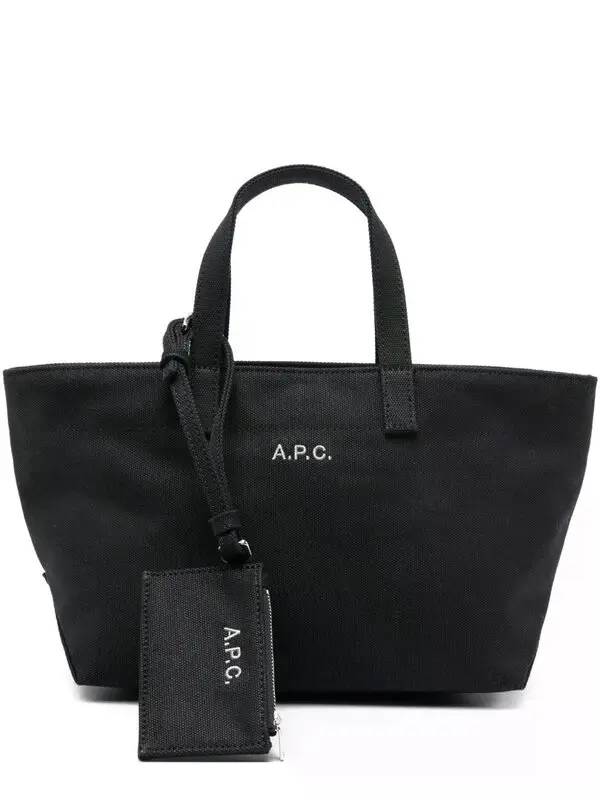 A.p.c. Small Le Drummer Toile Tote - Black