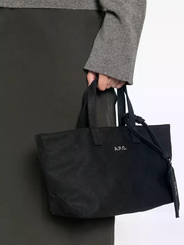A.p.c. Small Le Drummer Toile Tote - Black