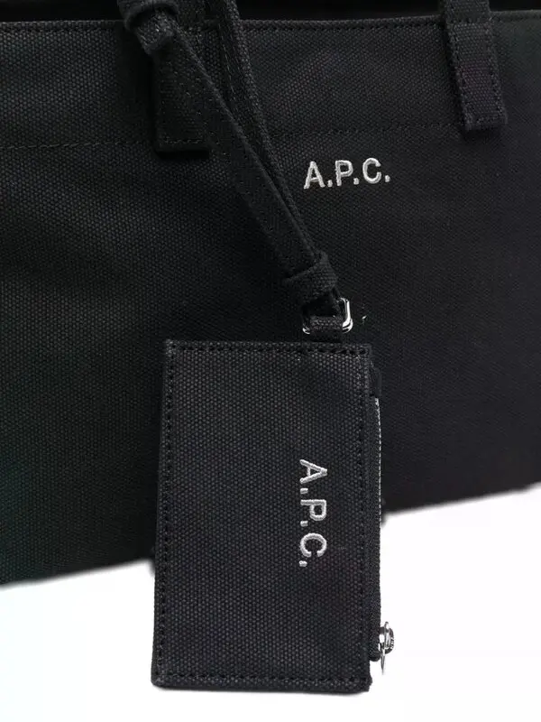 A.p.c. Small Le Drummer Toile Tote - Black