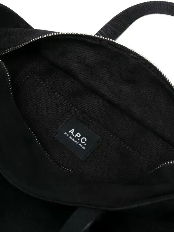 A.p.c. Small Le Drummer Toile Tote - Black