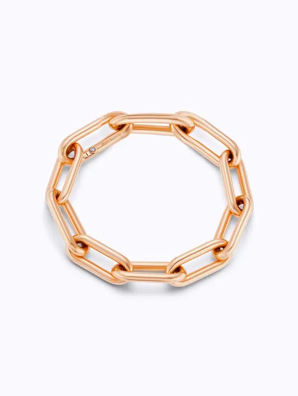 BRIONY RAYMOND Diamond Link Bracelet - 14 Karat Rose Gold