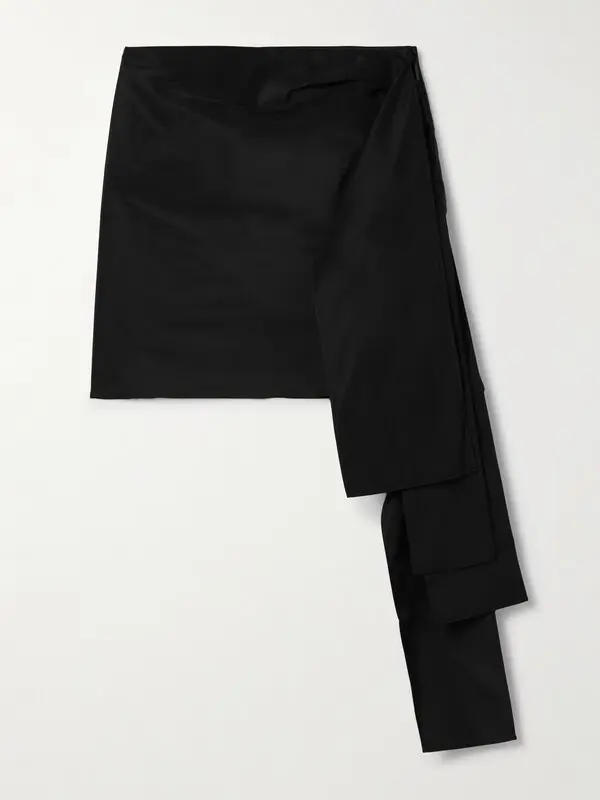 Tibi Draped Shell Mini Skirt