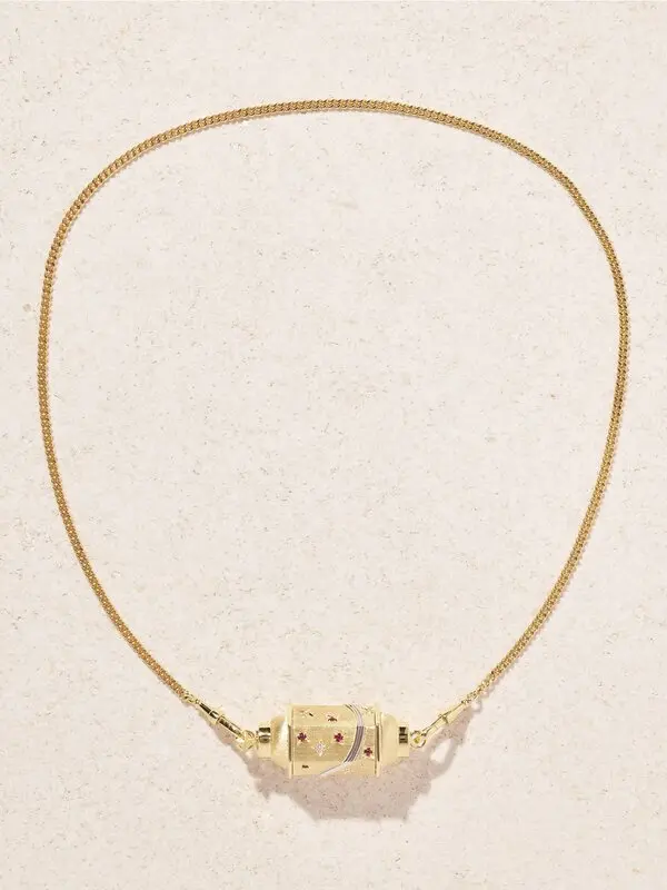 MARIE LICHTENBERG Milky Way Gourmette Necklace - Gold