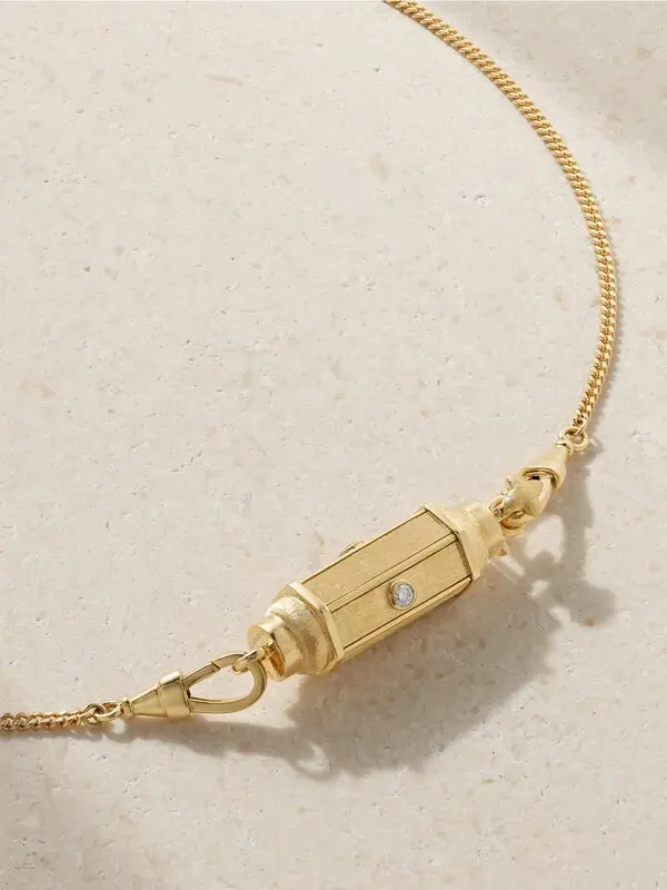 MARIE LICHTENBERG Baby Locket 18-karat Diamond Necklace