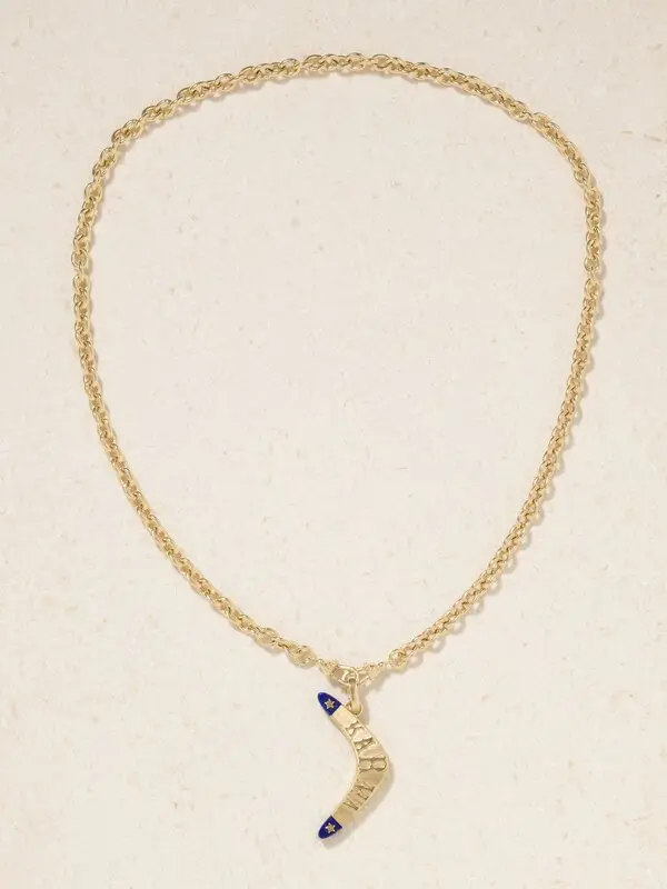 MARIE LICHTENBERG Karma Lapis Lazuli Necklace - Gold
