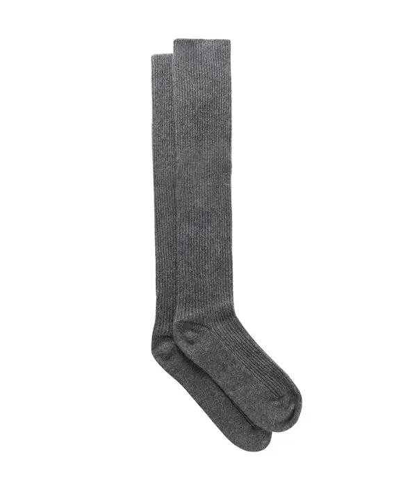 LISA YANG Zeraphine Cashmere Knee Socks - Gray