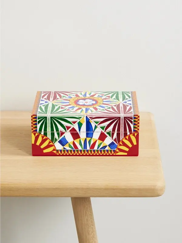 Dolce & Gabbana Caretto Printed Plexiglass Box - Red