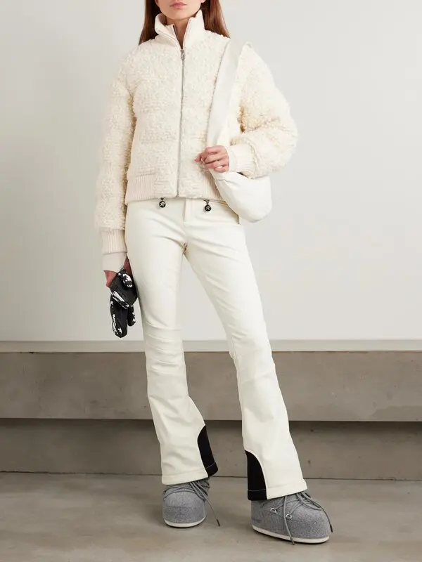 Perfect Moment Padded Wool-bouclé Down Ski Jacket
