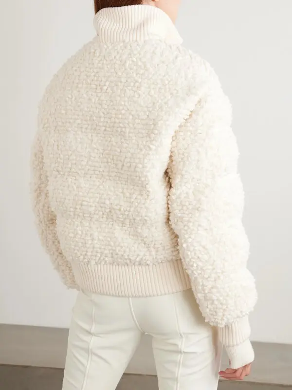 Perfect Moment Padded Wool-bouclé Down Ski Jacket