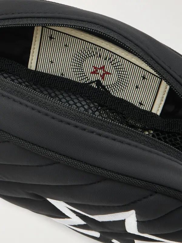 Perfect Moment Star Embroidered Quilted Belt Bag - Black