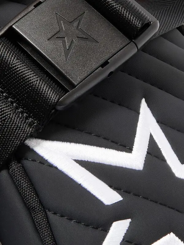 Perfect Moment Star Embroidered Quilted Belt Bag - Black