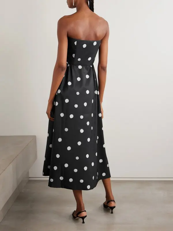 Bernadette Bodette Polka-dot Taffeta Gown
