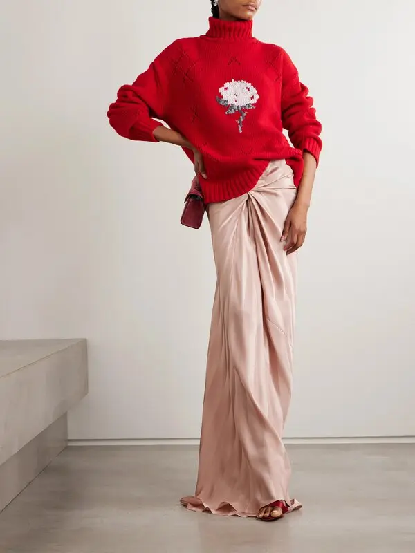Bernadette Sharon Oversized Pointelle-knit Wool-blend Sweater