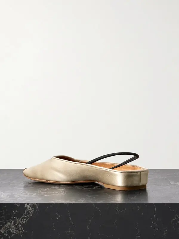 Calvin Klein Kate Satin Slingback Flats - Neutrals