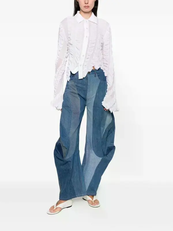 ANNI SALONEN Patchwork Ruffled Jeans