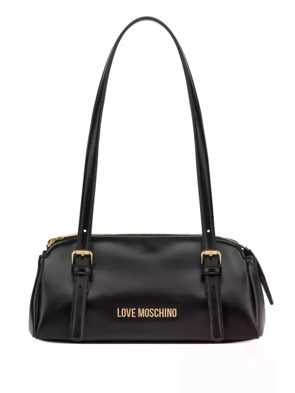 Moschino Buckle Shoulder Bag - Black