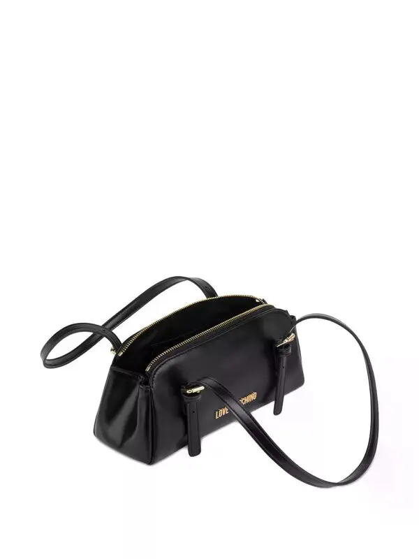 Moschino Buckle Shoulder Bag - Black