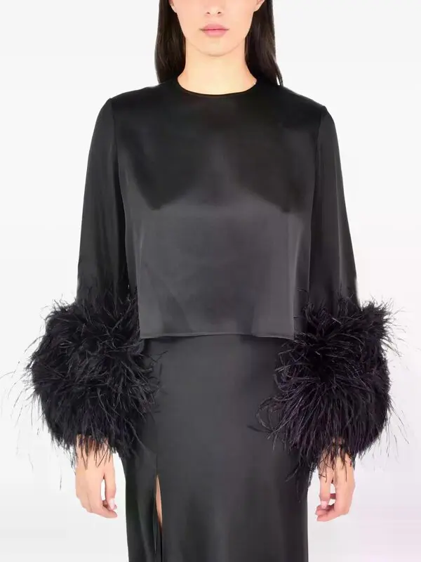 Lapointe Ostrich Feather Top