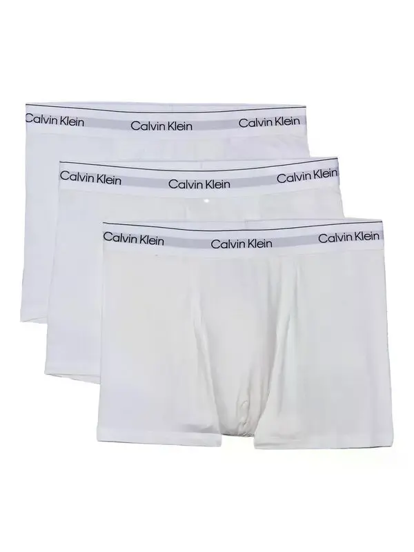 Calvin Klein Logo-waistband Boxers - White