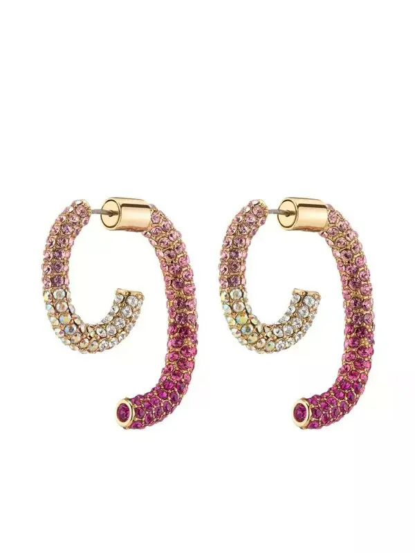 Demarson Luna Pave Hoop Earrings - Gold