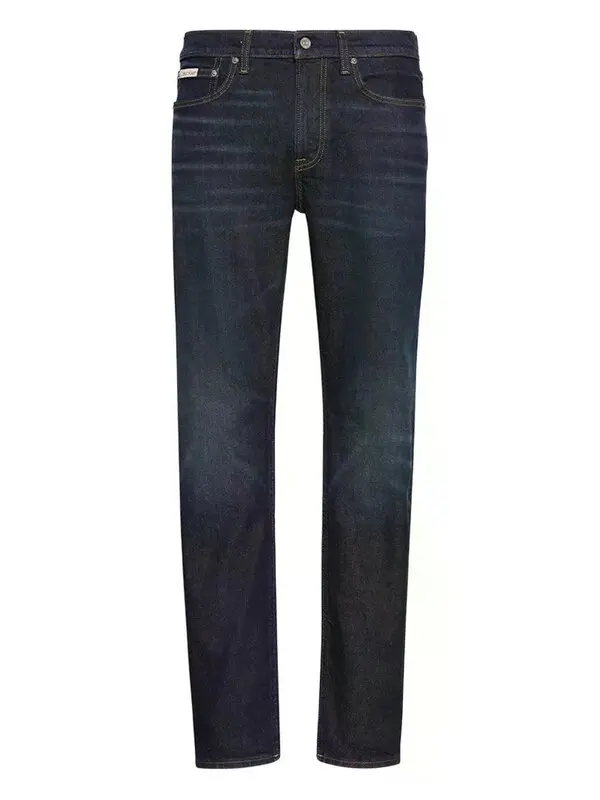 Calvin Klein Logo-patch Jeans - Blue