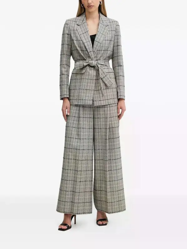 TWINSET Check Wide-leg Trousers