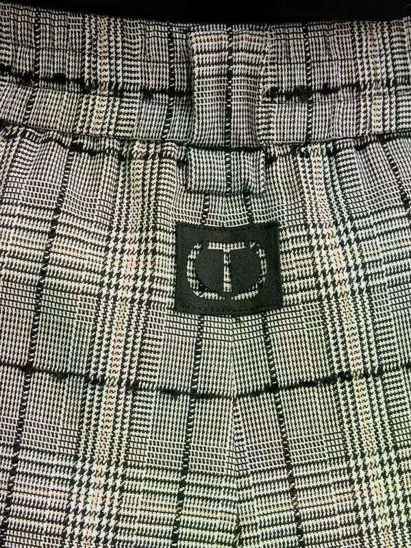 TWINSET Check Wide-leg Trousers