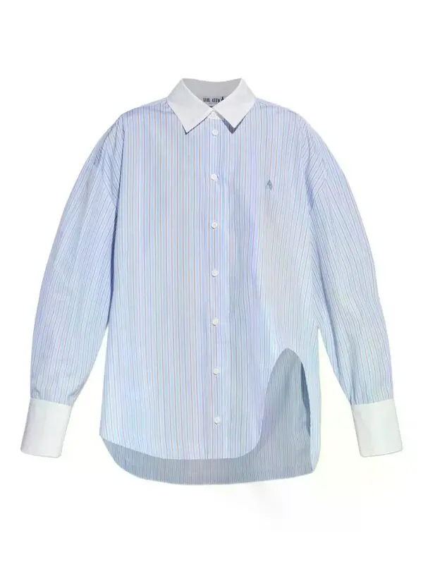 Attico Striped Logo-embroidered Shirt