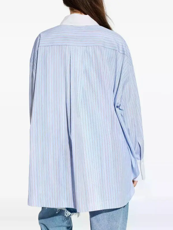 Attico Striped Logo-embroidered Shirt
