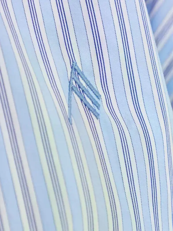 Attico Striped Logo-embroidered Shirt