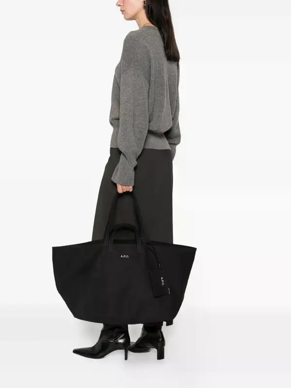 A.p.c. Le Drummer Toile Tote Bag - Black