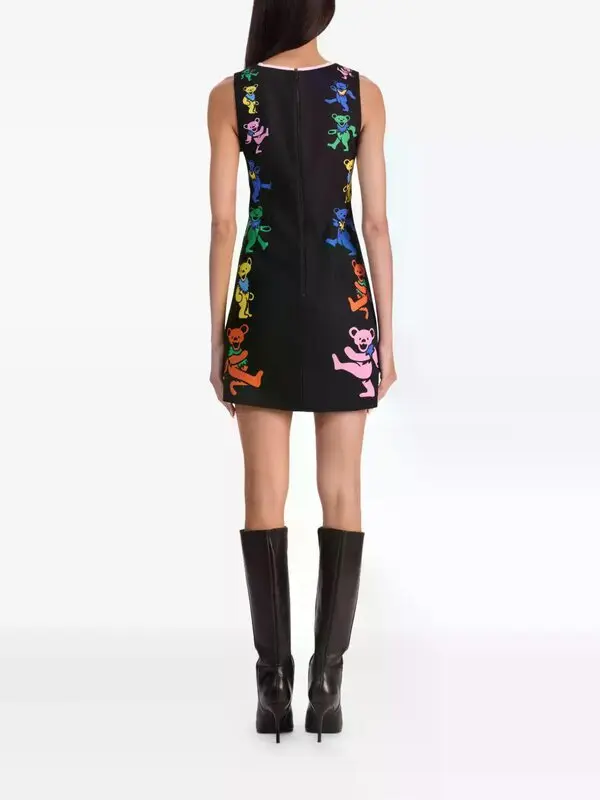 Alice + Olivia Clyde Bear-printed Mini Dress