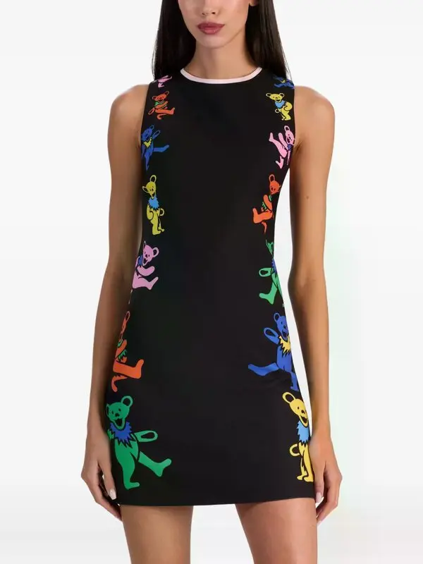 Alice + Olivia Clyde Bear-printed Mini Dress
