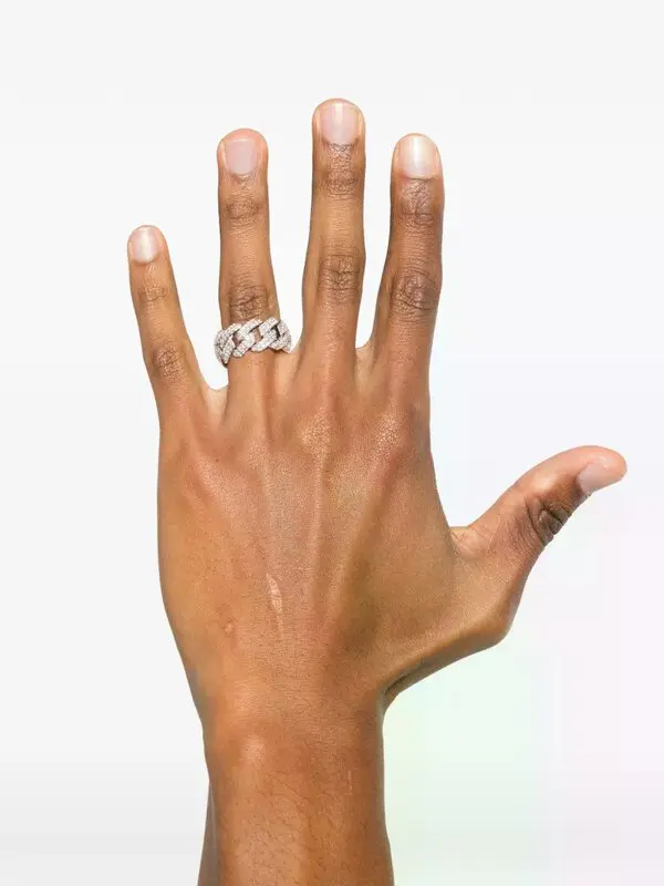 DARKAI Diamond-embellished Chain Ring