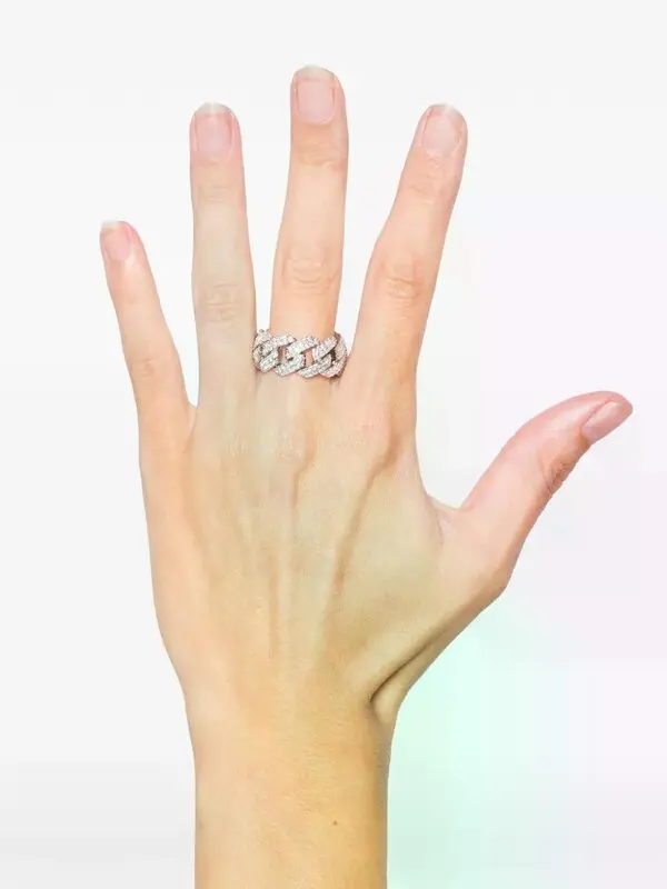 DARKAI Diamond-embellished Chain Ring