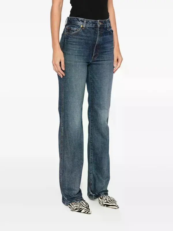 Khaite Danielle Stretch Jeans In Deep Indigo