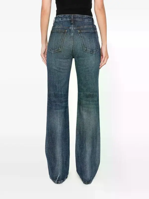 Khaite Danielle Stretch Jeans In Deep Indigo