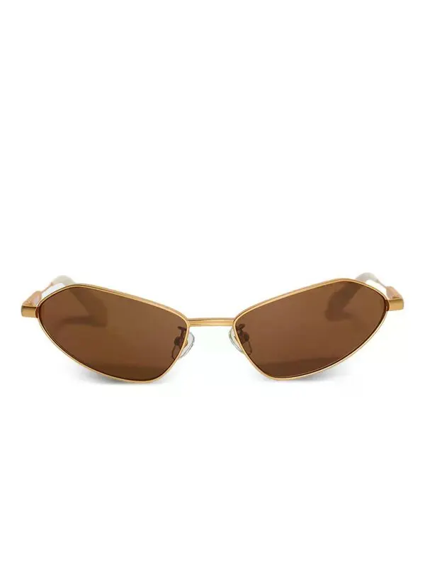 Jacquemus X Linda Farrow Geometric Sunglasses - Gold