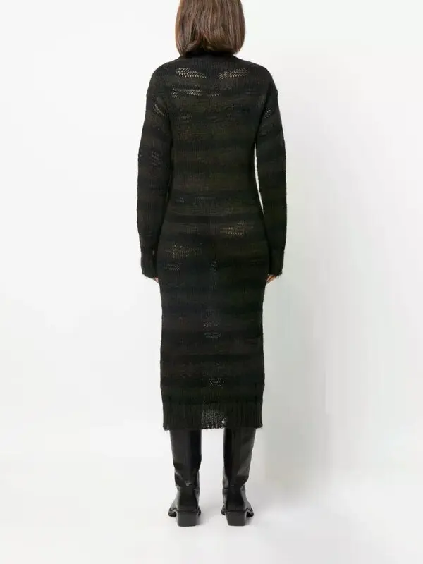 Acne Studios Striped Open-knit Midi Dress