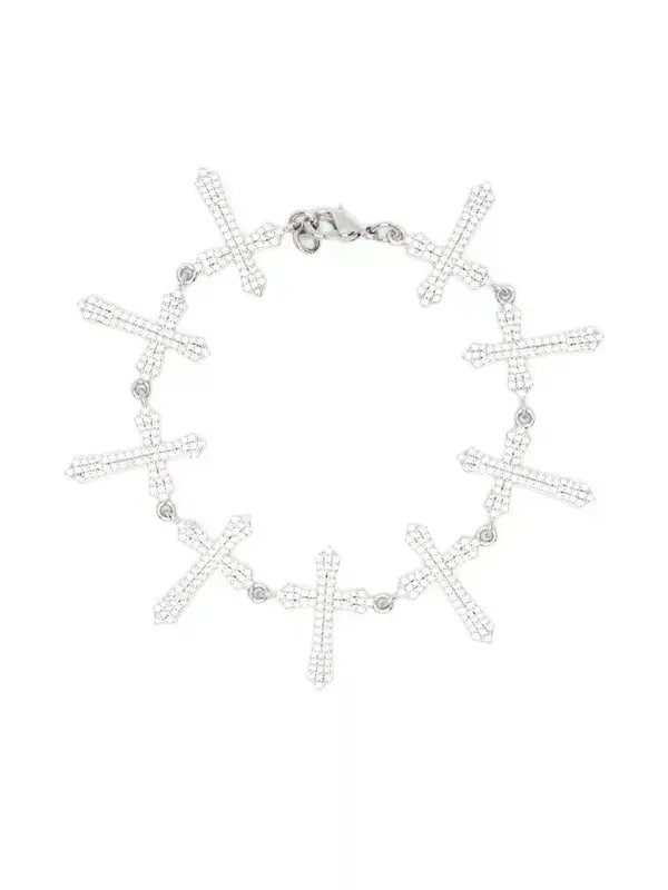 DARKAI Cross Tennis Bracelet - Silver