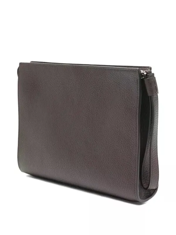 ORTIGNI Leather Clutch - Brown