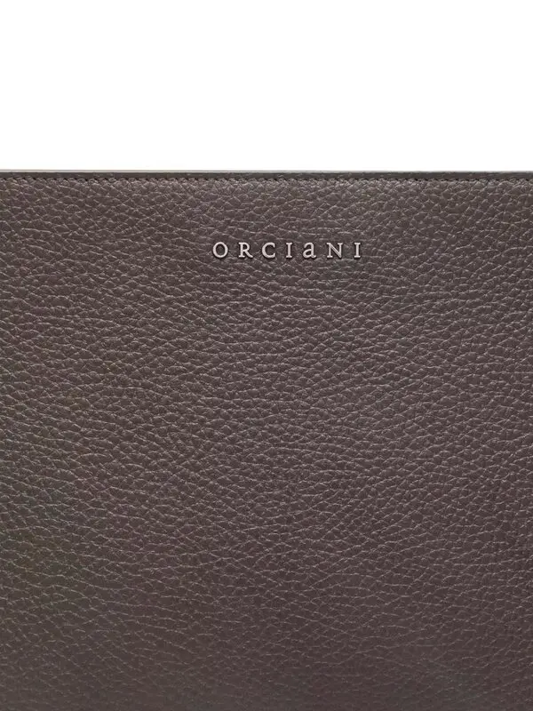 ORTIGNI Leather Clutch - Brown