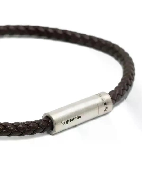 Le Gramme 7g Cable Leather Bracelet