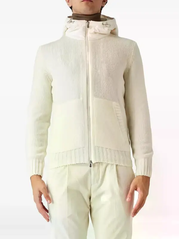 GRAN SASSO Hooded Knit Zip-up
