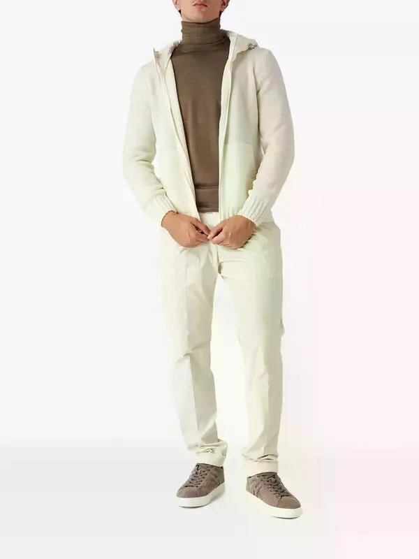GRAN SASSO Hooded Knit Zip-up
