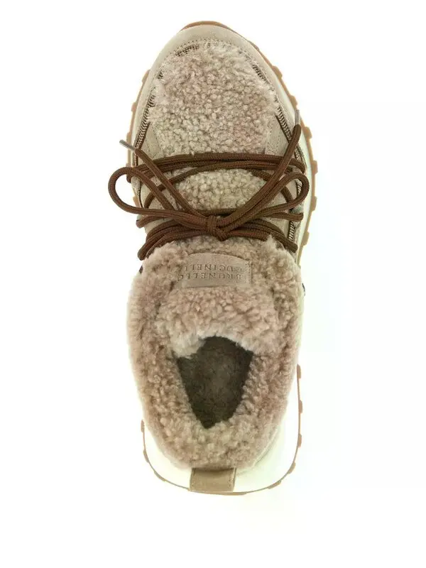 Brunello Cucinelli Monile Fur-lined Trainers